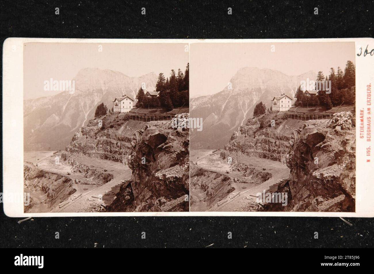 Alois Beer (ab 1883) Steiermark, Berghaus am Erzberg. Albumin paper, on ...