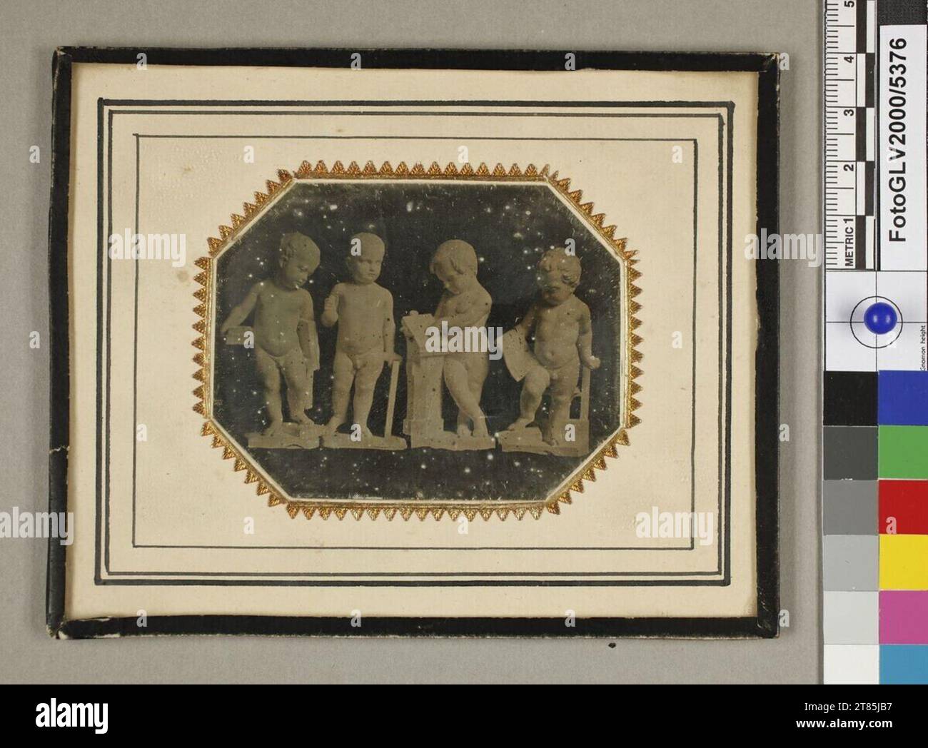 Anonym (Plaster models from) Four cottages, sciences symbolizing (by ...