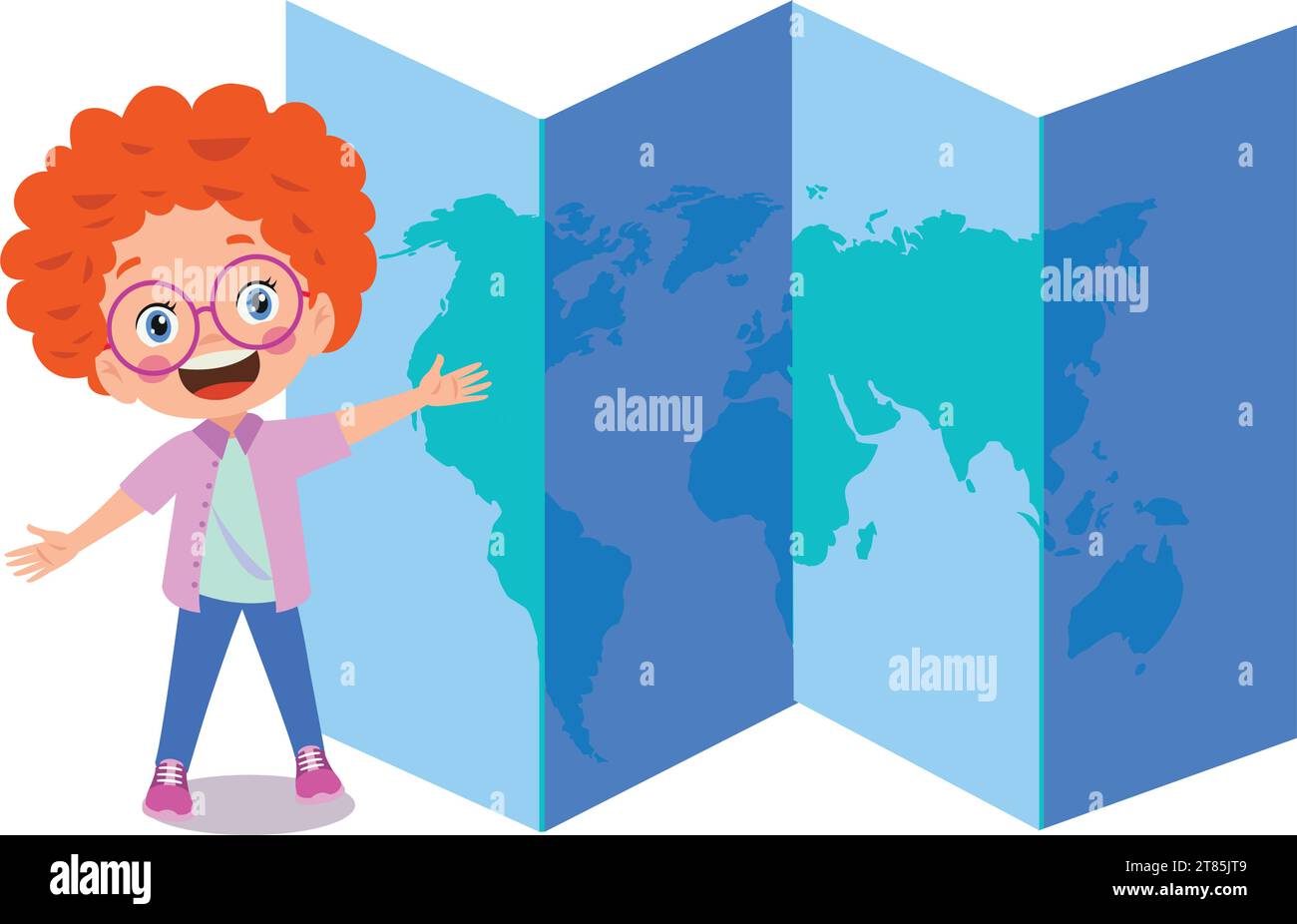 Stickman Kids Big Book Map Illustration Stock Vector Image & Art - Alamy