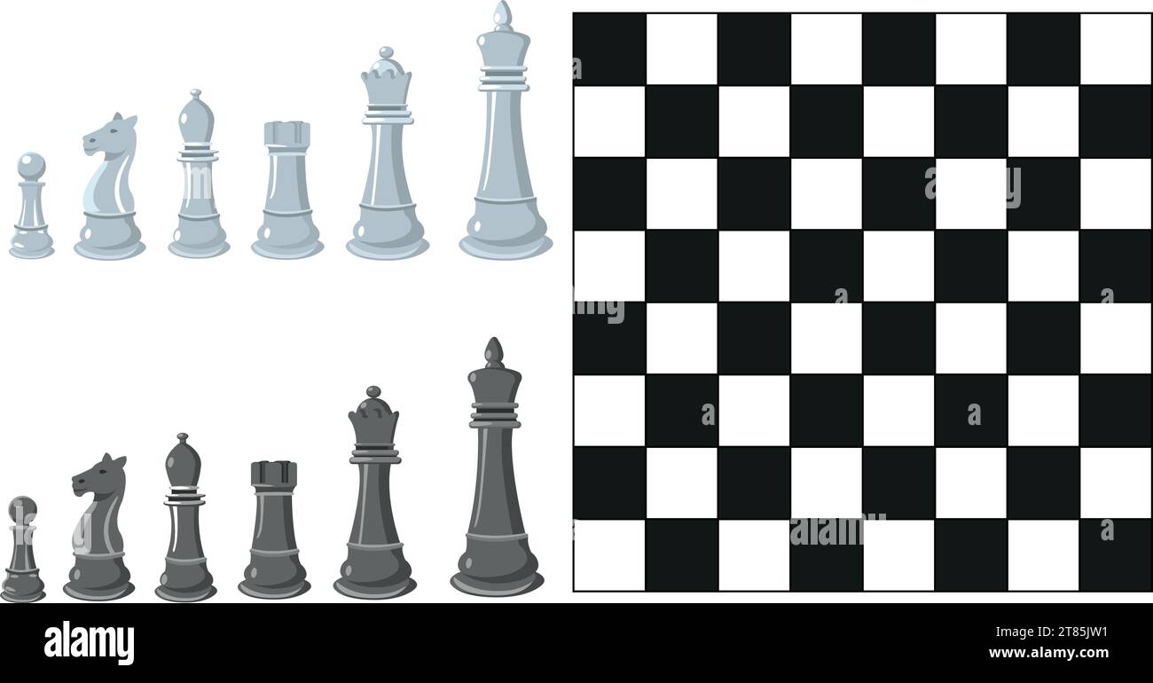 Collection of chess figures. Vector illustration Stock Vector Image ...
