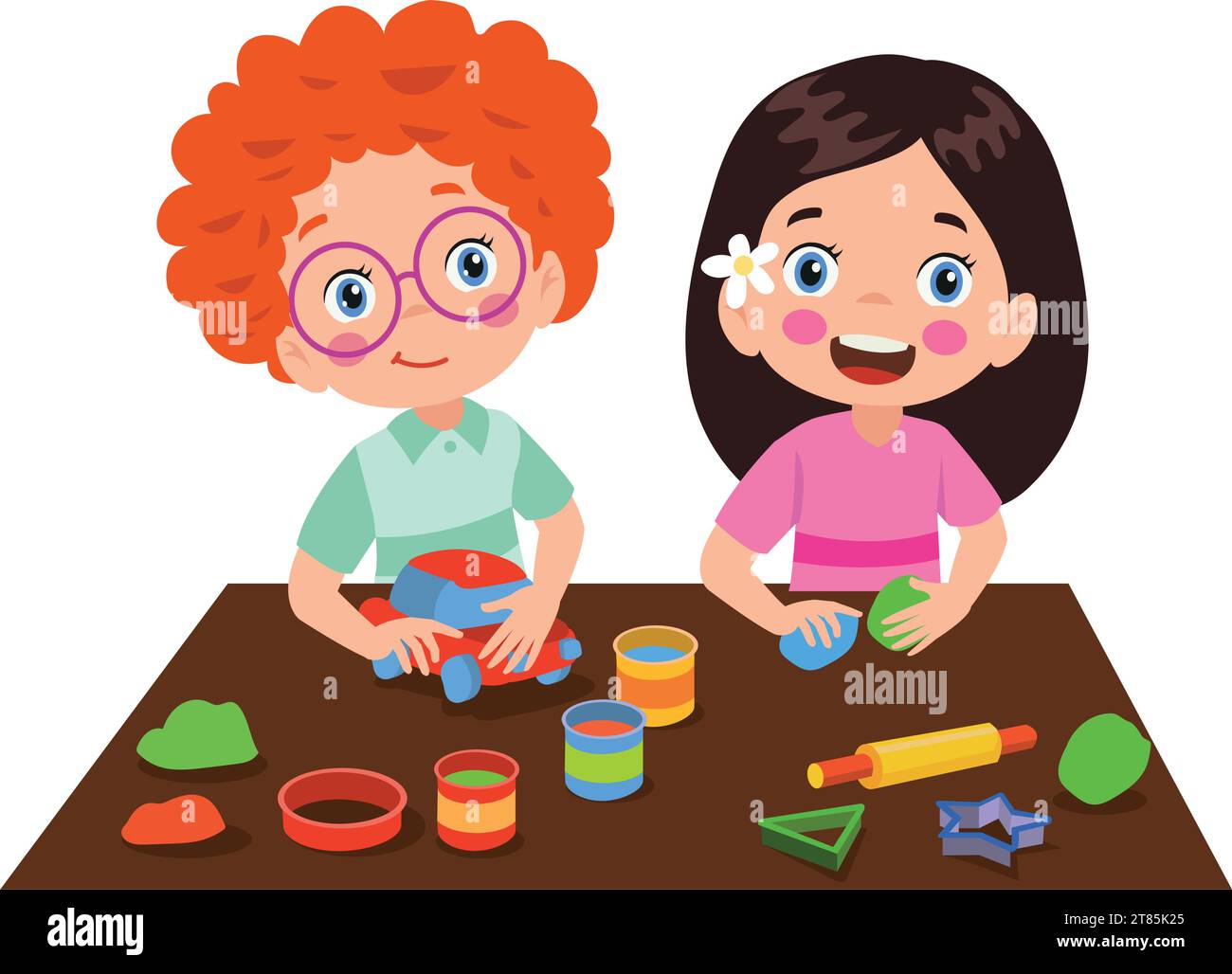 Kids play dough Stock Vector Images - Alamy