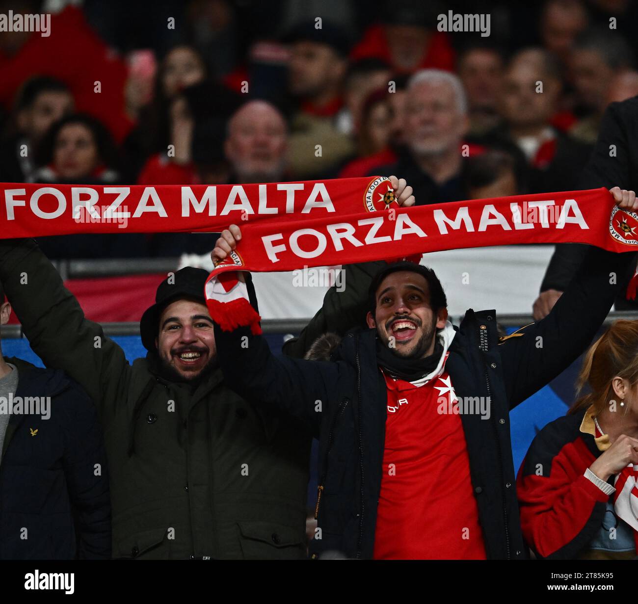LONDON, ENGLAND - November 17: Fans of Malta during the UEFA EURO 2024 ...
