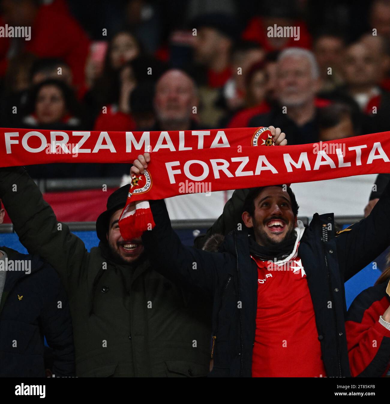 LONDON, ENGLAND - November 17: Fans of Malta during the UEFA EURO 2024 ...