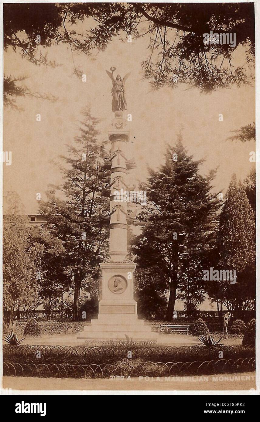 Alois Beer (ab 1883) Pola, Maximilian Monument. Albumin paper, on the ...