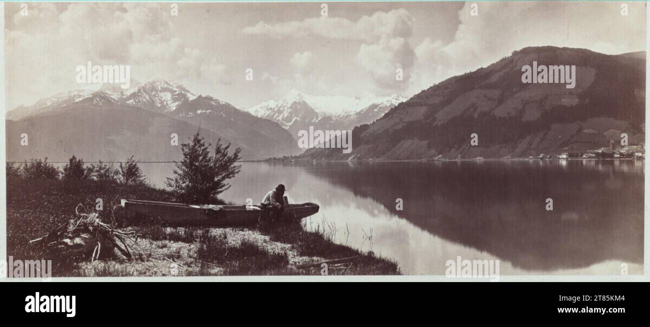 Friedrich Würthle Panorama recording of Zell am See. Albumin paper, on ...