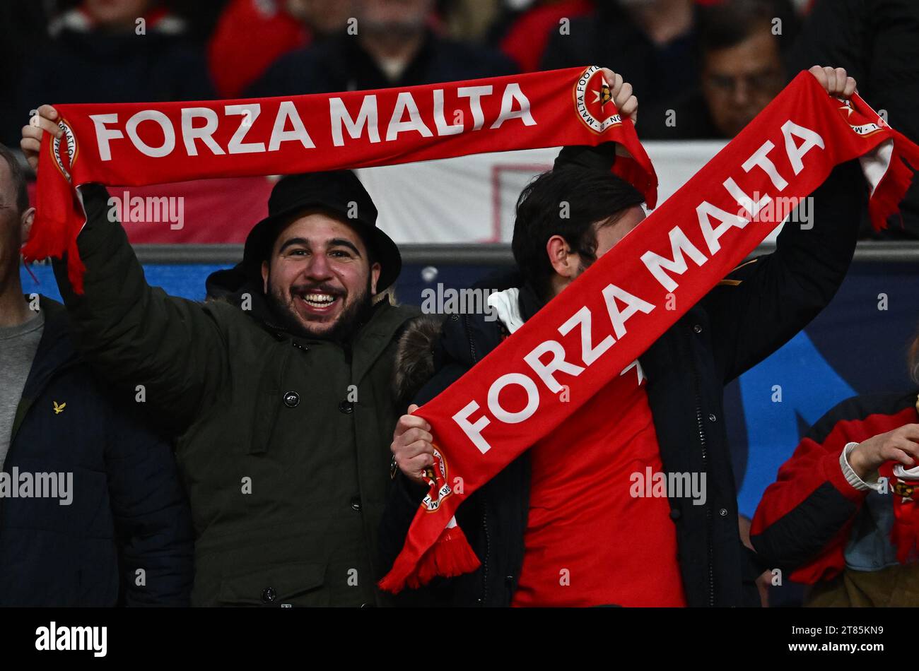 LONDON, ENGLAND - November 17: Fans of Malta during the UEFA EURO 2024 ...
