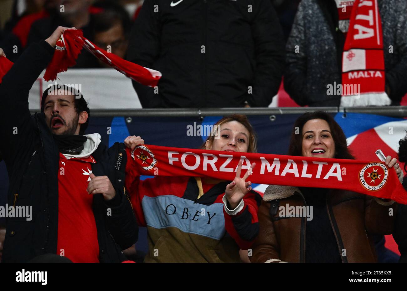 LONDON, ENGLAND - November 17: Fans of Malta during the UEFA EURO 2024 ...