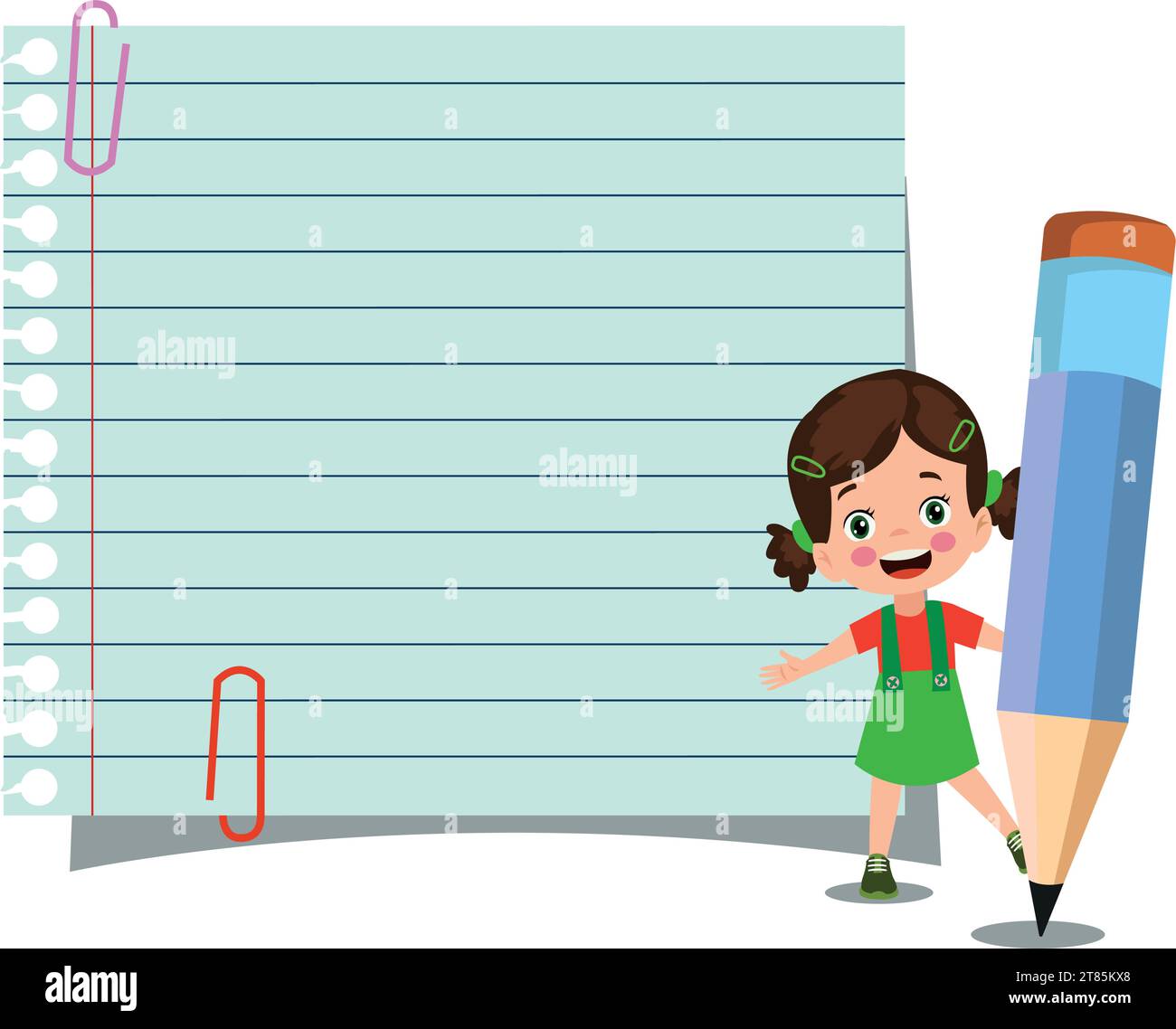 Baby paper pen Stock Vector Images - Alamy
