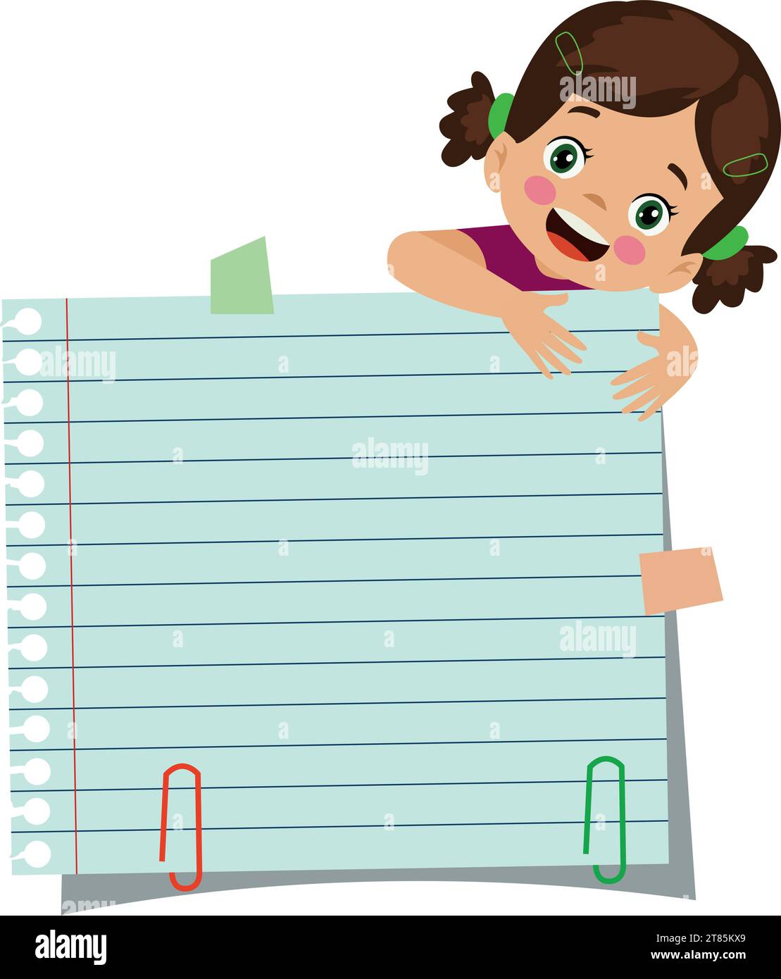 Woman boy note school Stock Vector Images - Alamy
