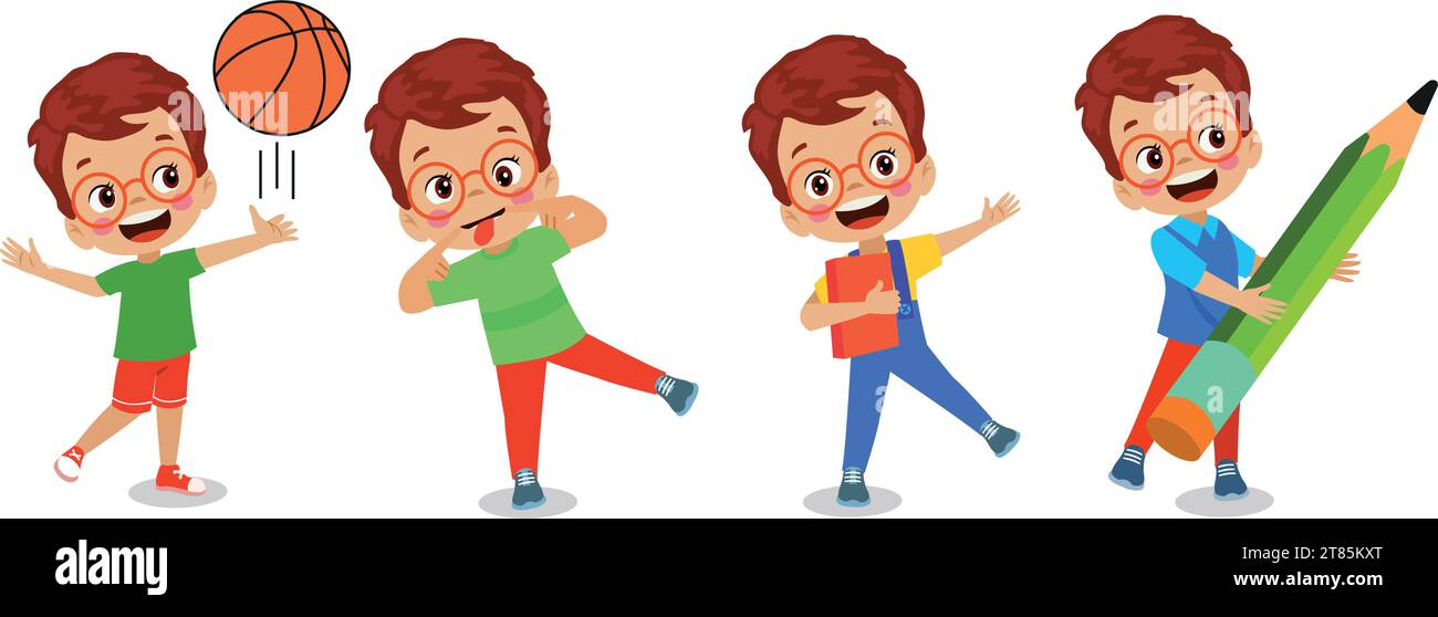 cartoon charecter study and learning Stock Vector Image & Art - Alamy