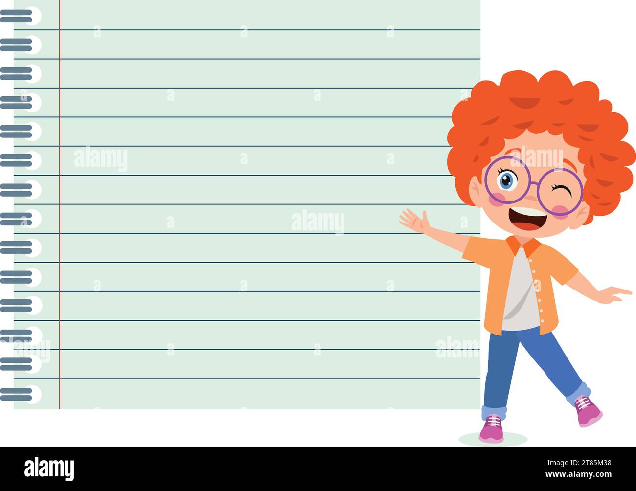 Your text here cute kid holding note paper Stock Vector Image & Art - Alamy