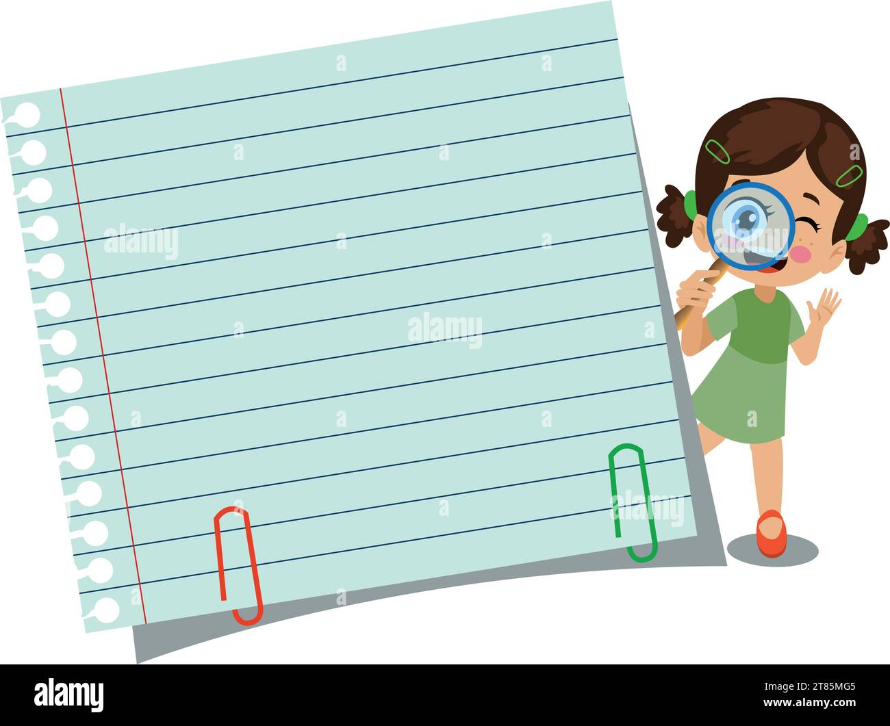 Your text here cute kid holding note paper Stock Vector Image & Art - Alamy