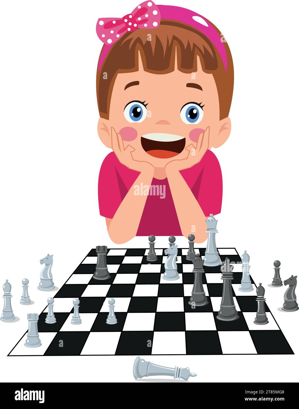 Cartoon Character Playing Chess Game Stock Vector Image & Art - Alamy