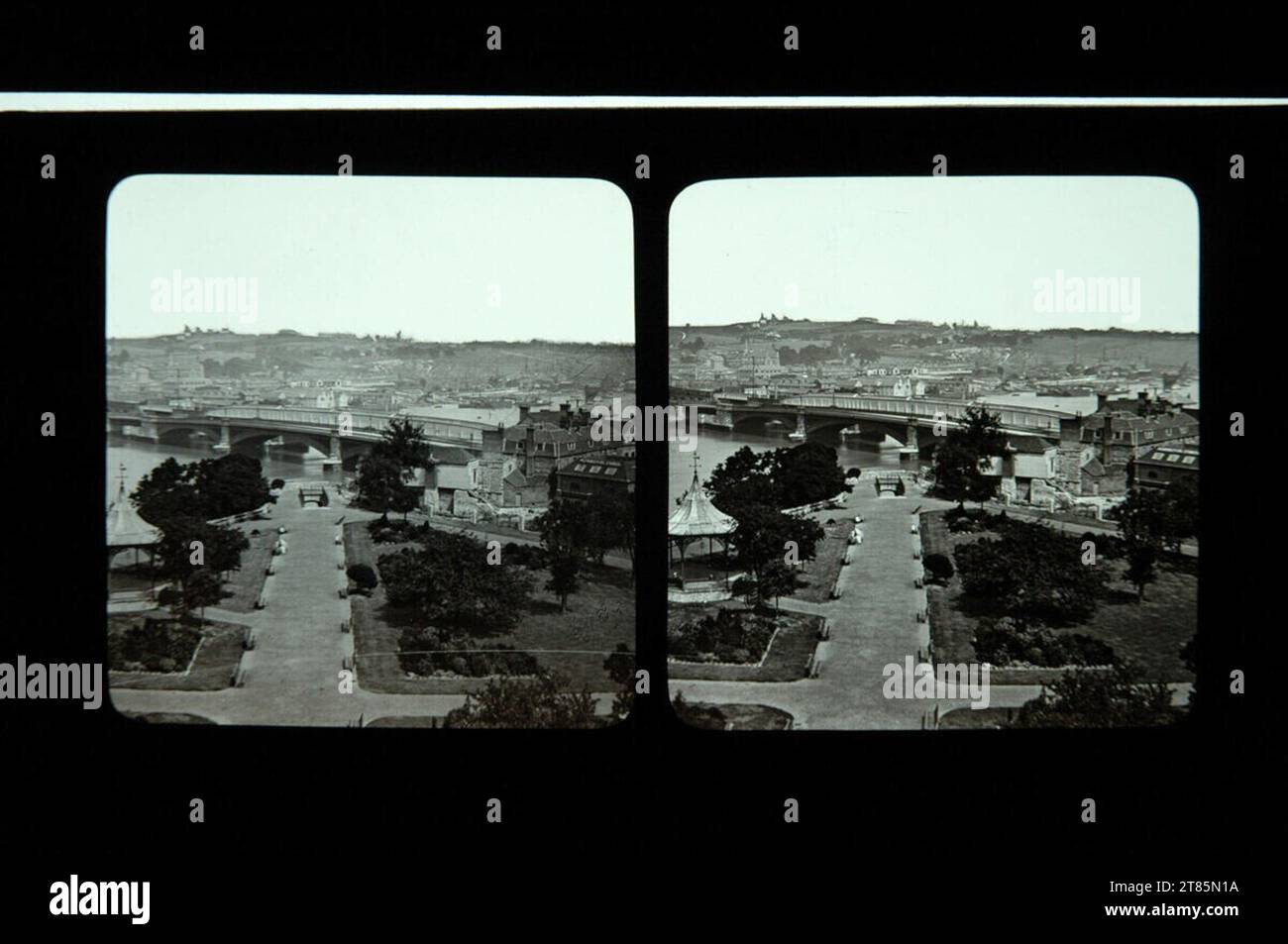 George Washington Wilson Rochester bridge; Kent. Diapositiv ...