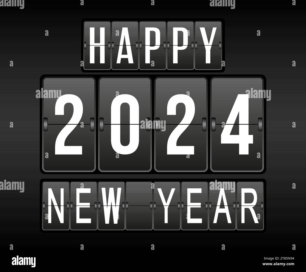 Happy New Year 2024. Scoreboard for New Year and Christmas greetings ...