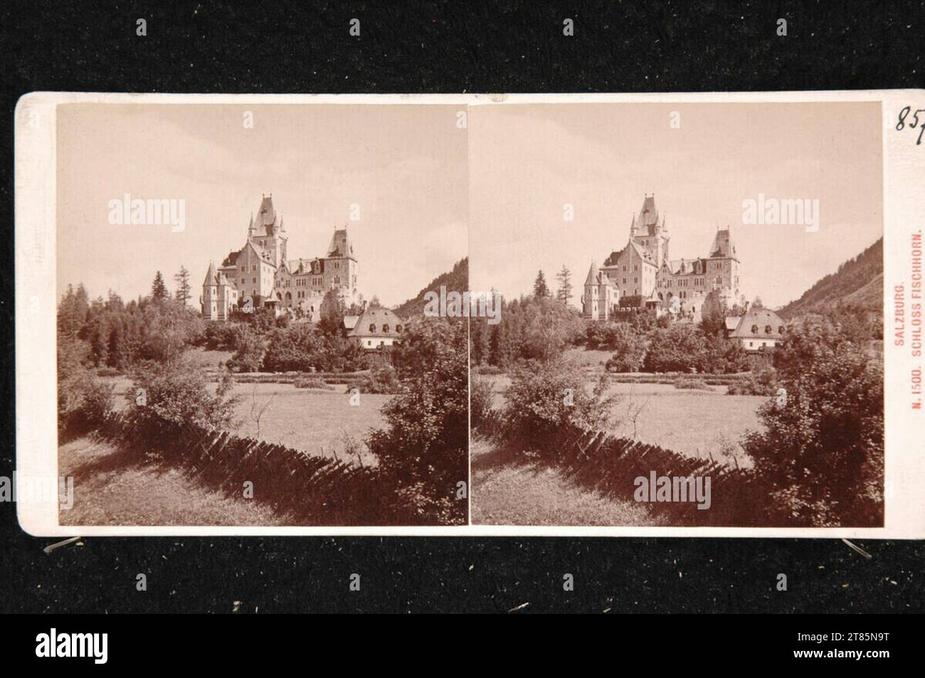 Alois Beer (ab 1883) Salzburg, Schloss Fischhorn. Albumin paper, on the ...
