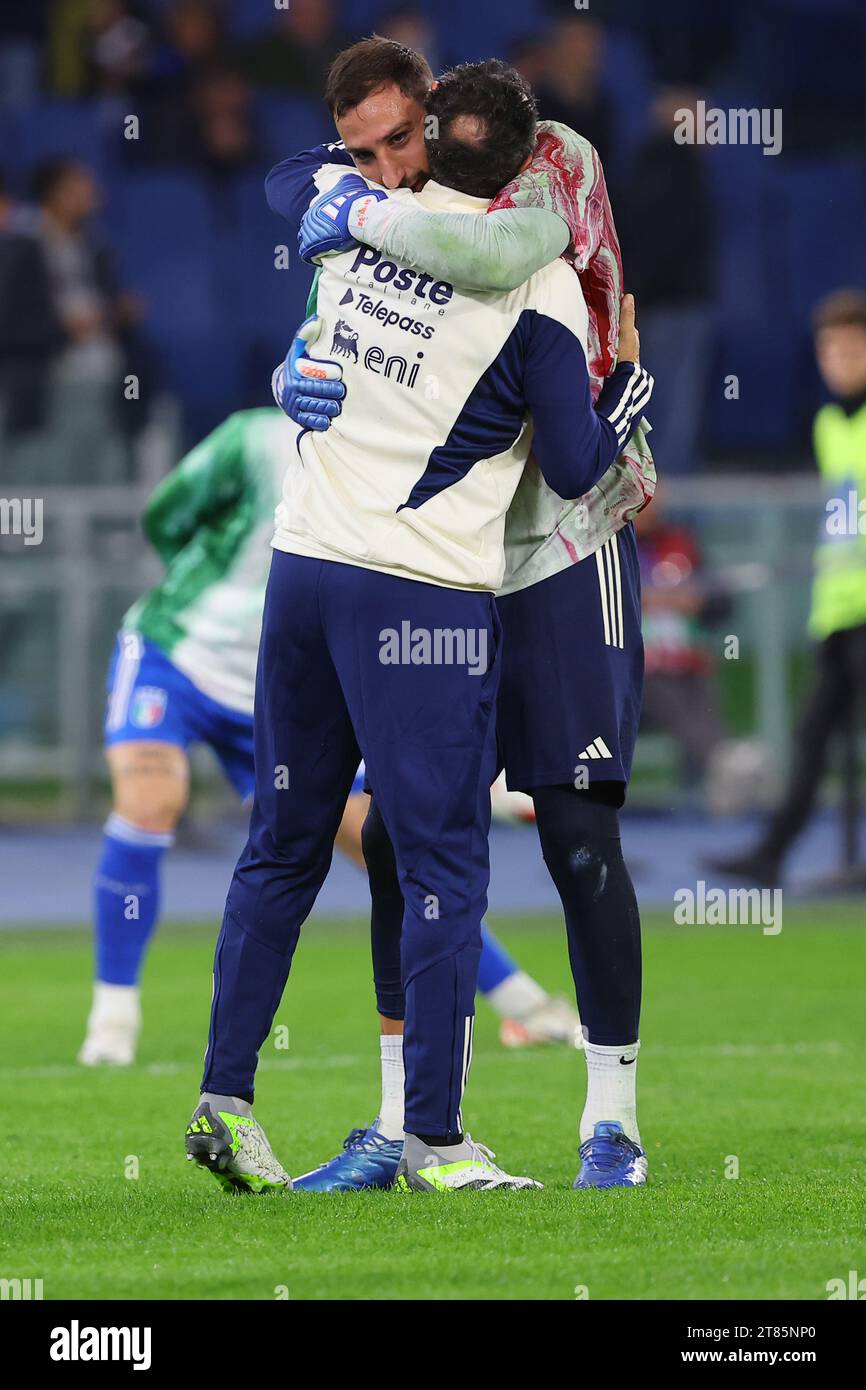Rome, Italy 17.11.2023: Italy Warm-up before football match UEFA EURO ...