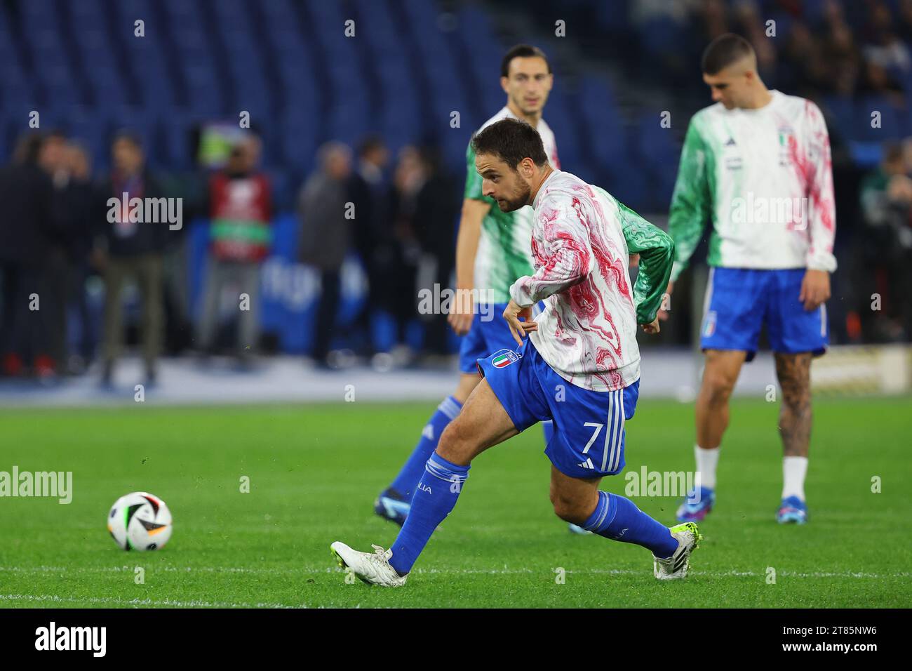 Rome, Italy 17.11.2023: Italy Warm-up before football match UEFA EURO ...