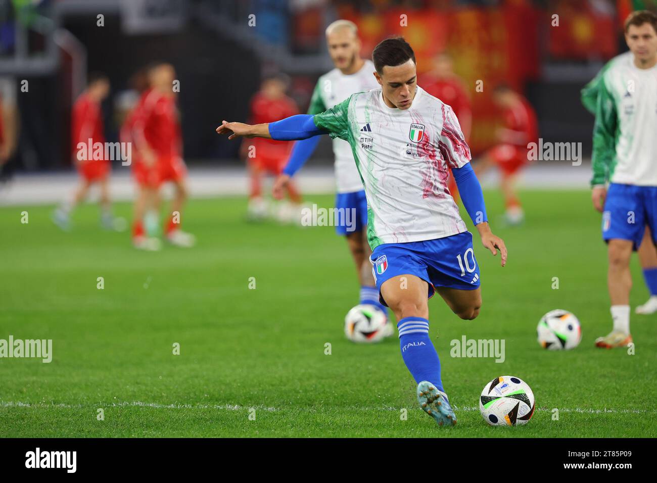 Rome, Italy 17.11.2023: Italy Warm-up before football match UEFA EURO ...