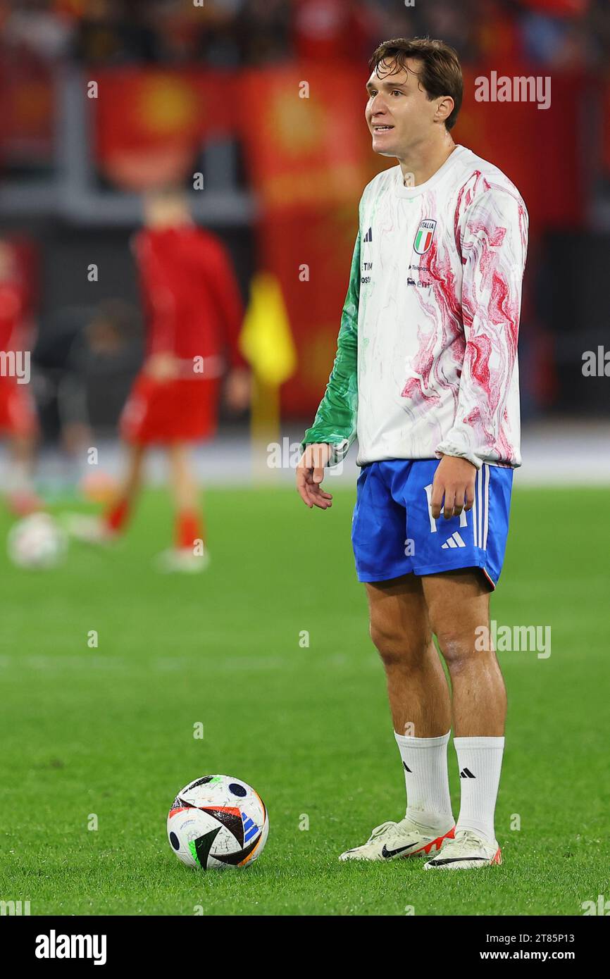 Rome, Italy 17.11.2023: Italy Warm-up before football match UEFA EURO ...