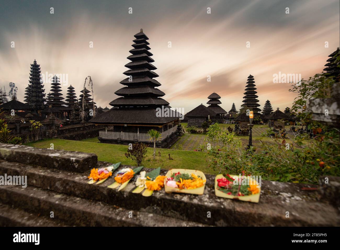 The Besakih Temple on Mount Agung Volcano. The holiest and most ...