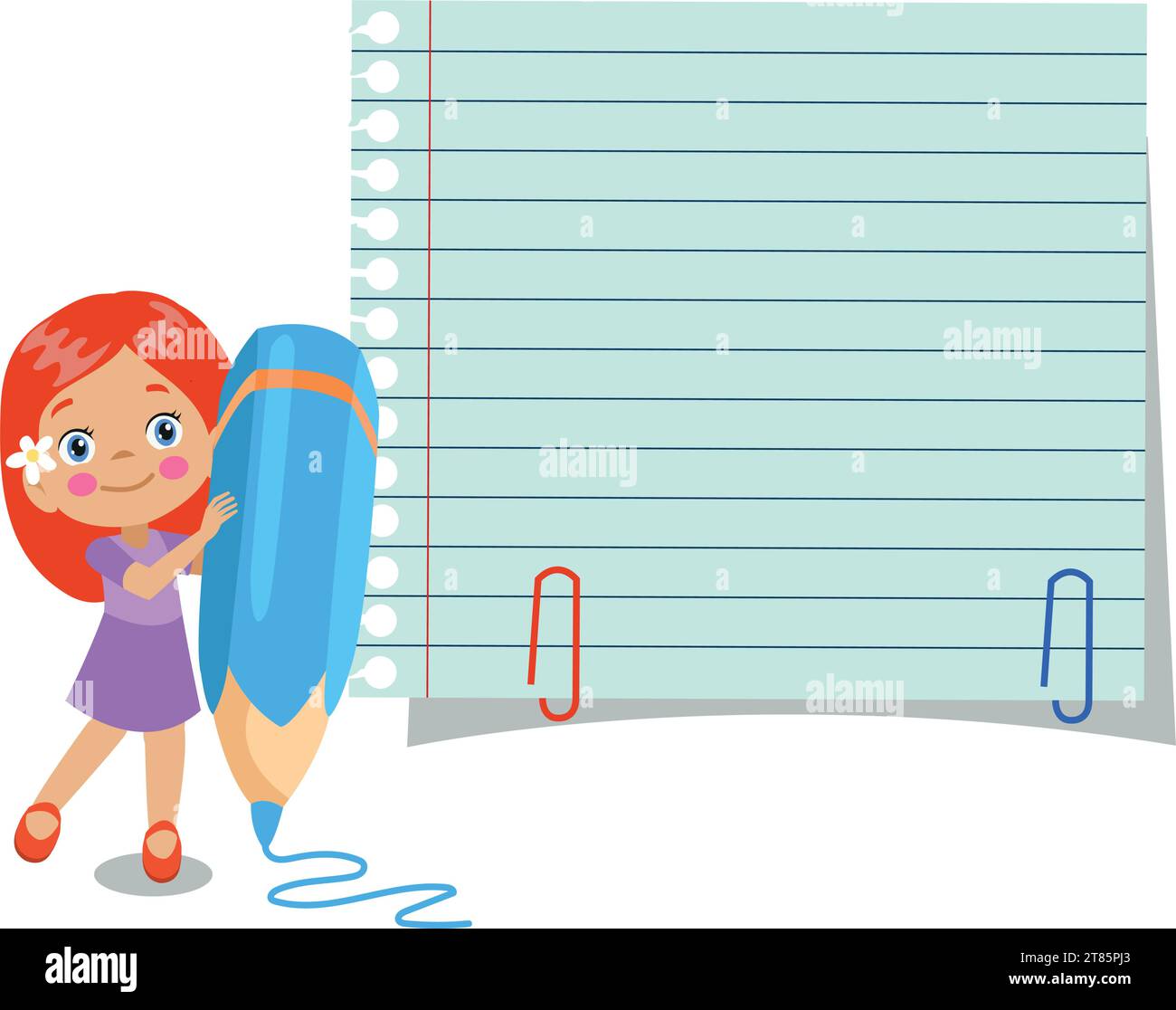 Your text here cute kids holding notepad and pen Stock Vector Image ...