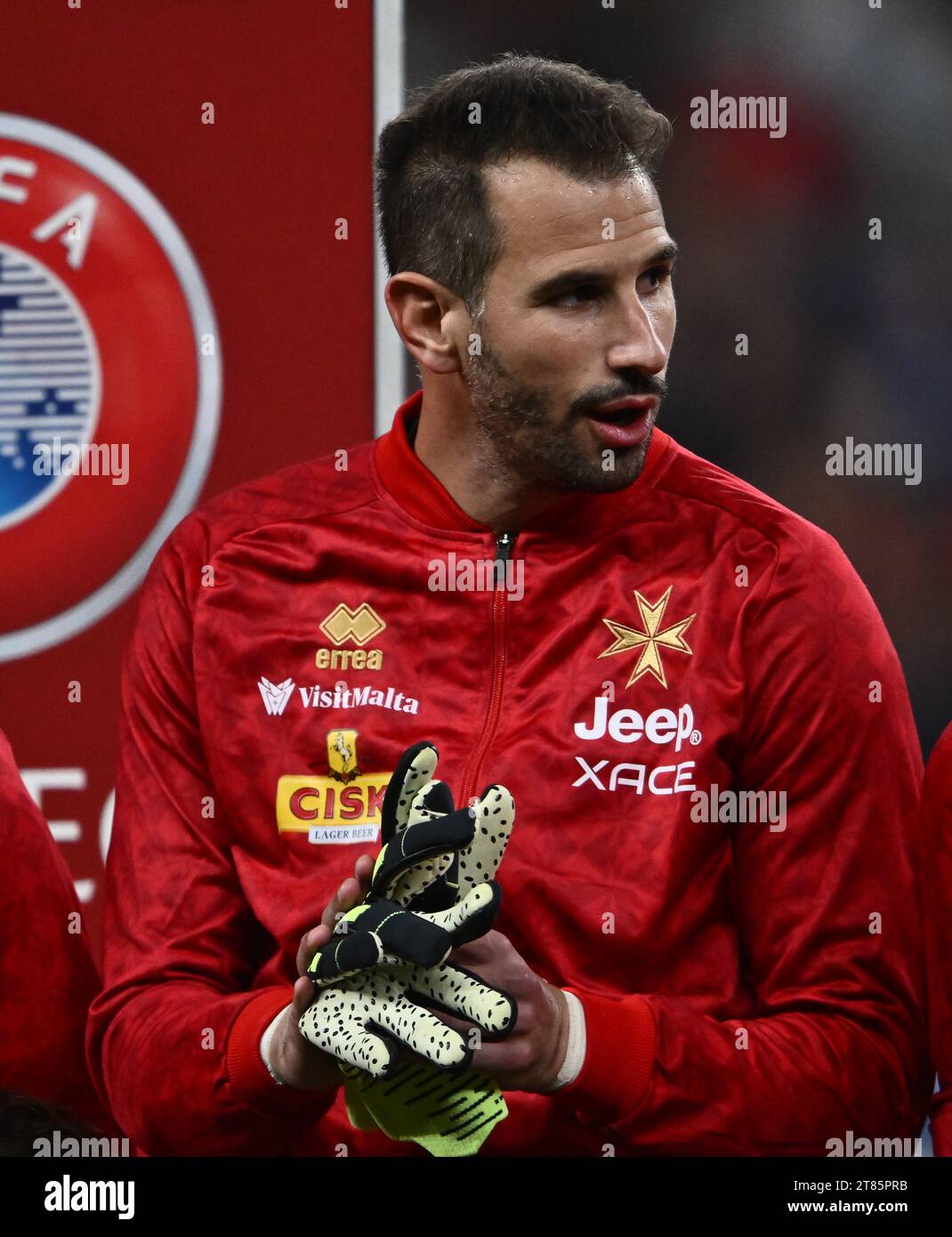 LONDON, ENGLAND - November 17: goalkeeper of Malta Henry Bonello during ...