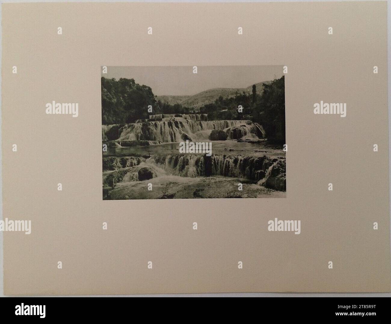 Nathaniel von Rothschild Multi -level waterfall (Plitvice?). Technical ...