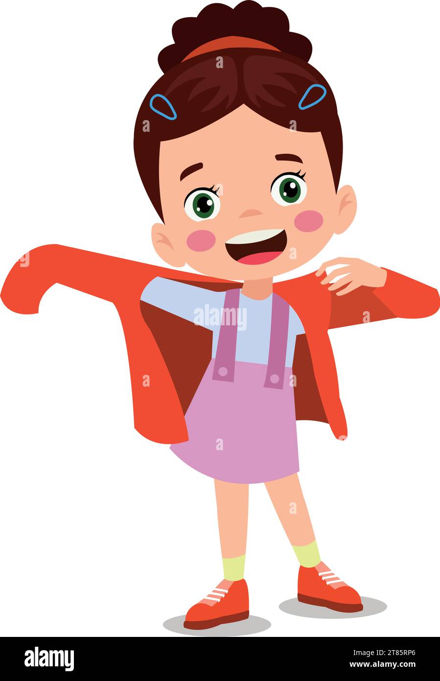 Cute little boy wearing clothes get dressed daily routine activity ...