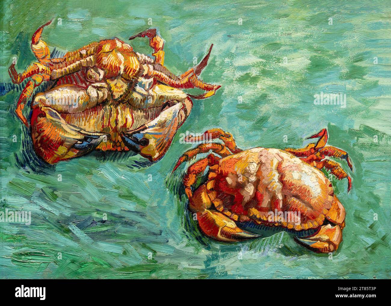 London, UK - May 2023: Two Crabs painting by Vincent van Gogh. It is a ...