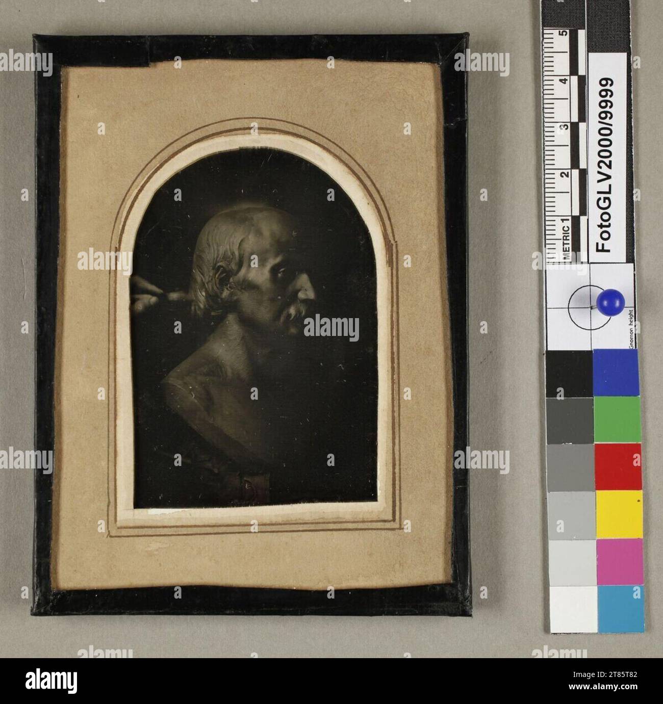 Anonym Portrait bust of a man with a mustache by Hans Gasser, from the ...