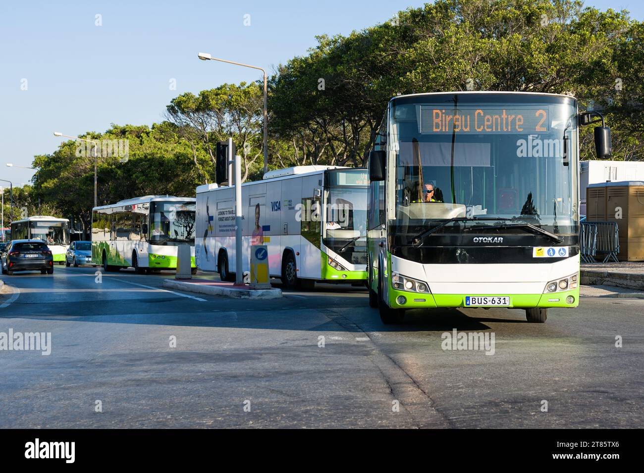 Valletta, Malta - 17 June 2023: In the Floriana district, green public ...