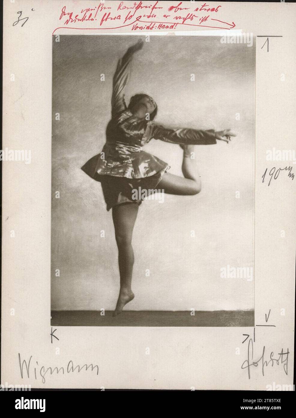 Hugo Erfurth Mary Wigman. Silver gelatin paper, retouching, on the box ...