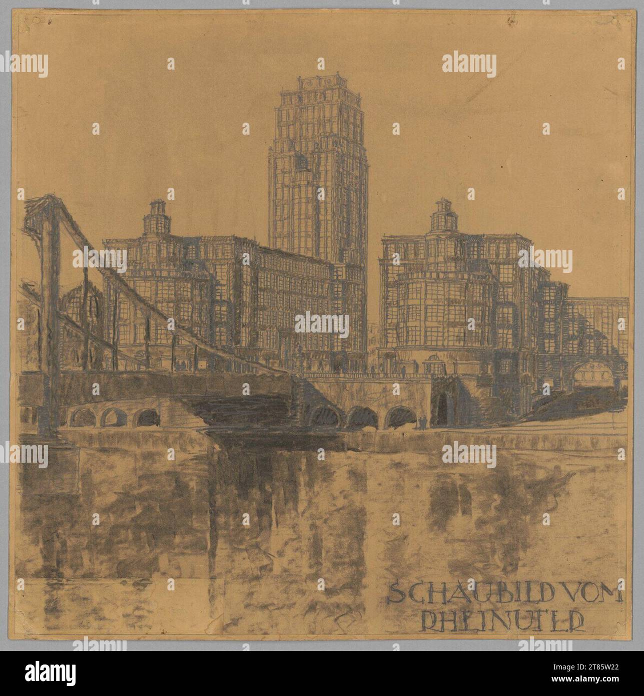 Hubert Gessner Project for the left bank of the Rhine of the Cologne ...