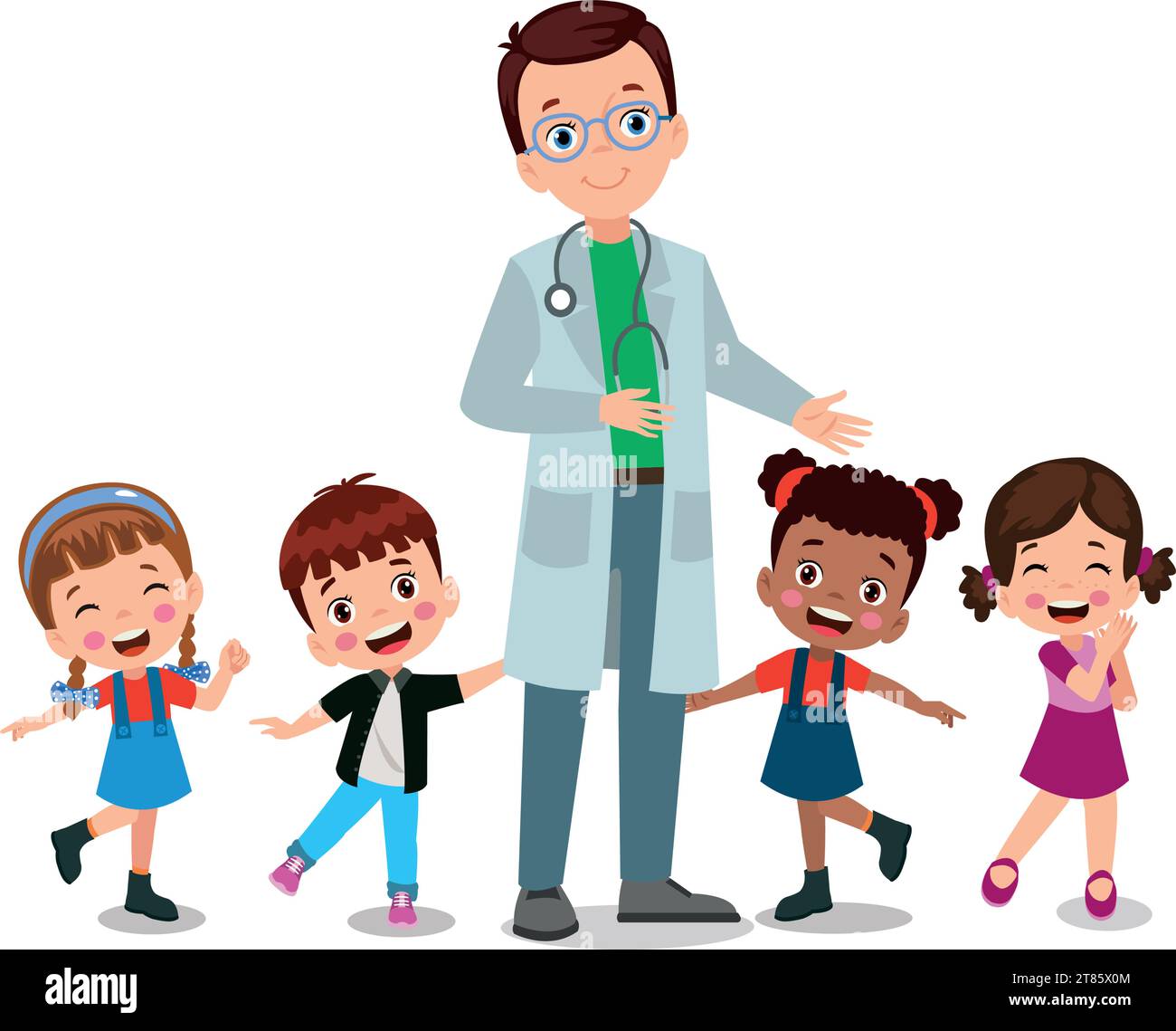 Girl playing doctor Stock Vector Images - Alamy
