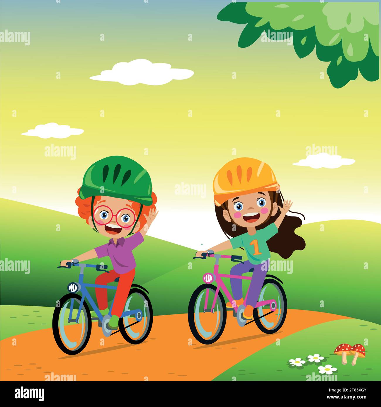 Students bicycle Stock Vector Images - Alamy
