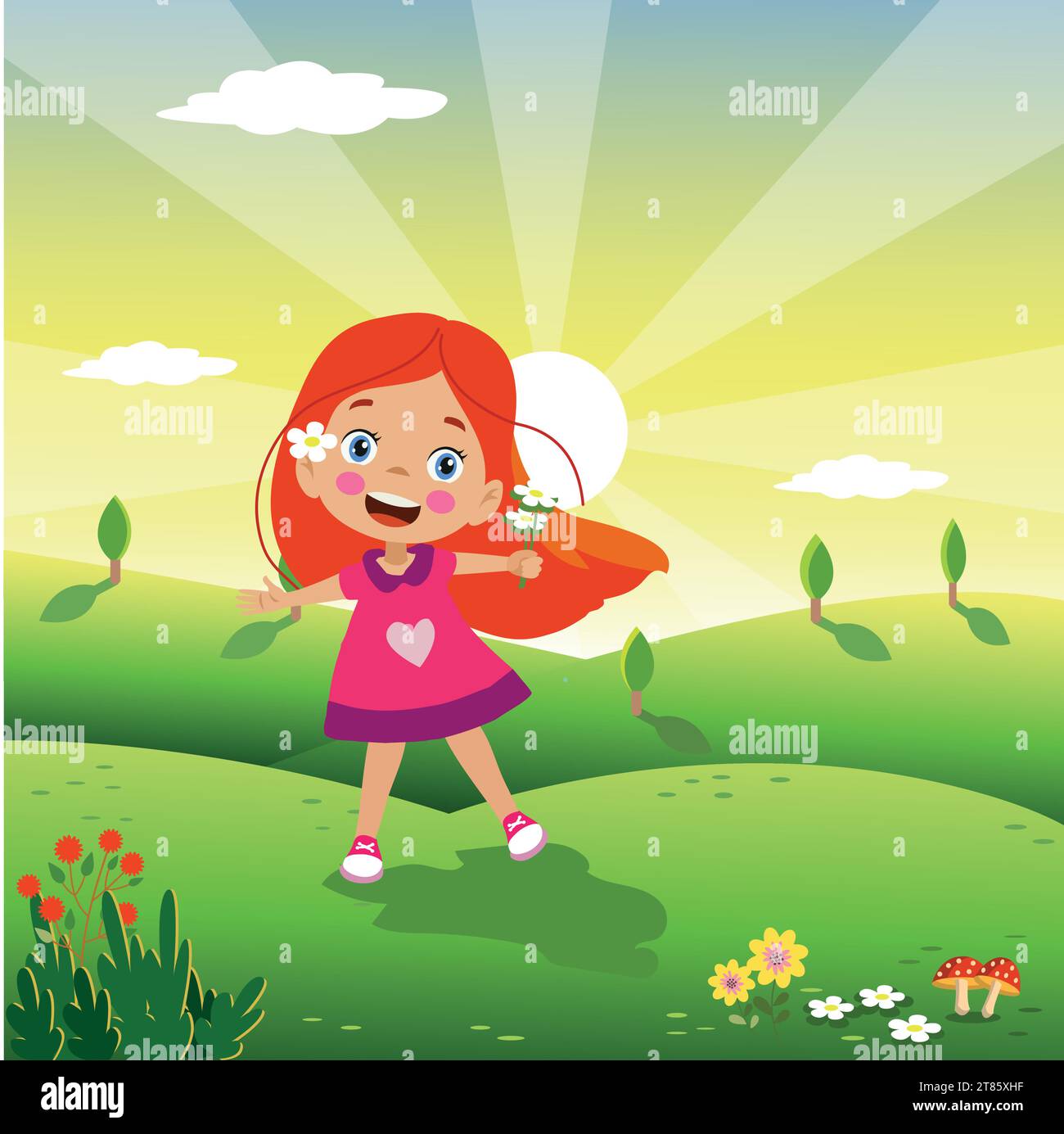 Spring picture flowers in Stock Vector Images - Alamy