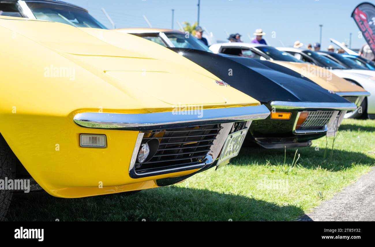 Mount Maunganui New Zealand - November 12 2023; All USA Car Day - Line ...