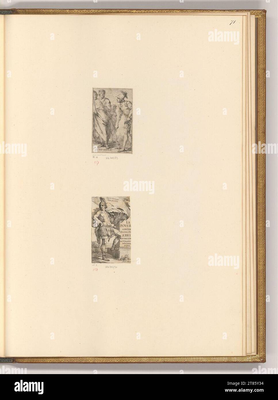 Jan Miel (Engraver) Roman soldier in front of a ruler; Roman soldier ...