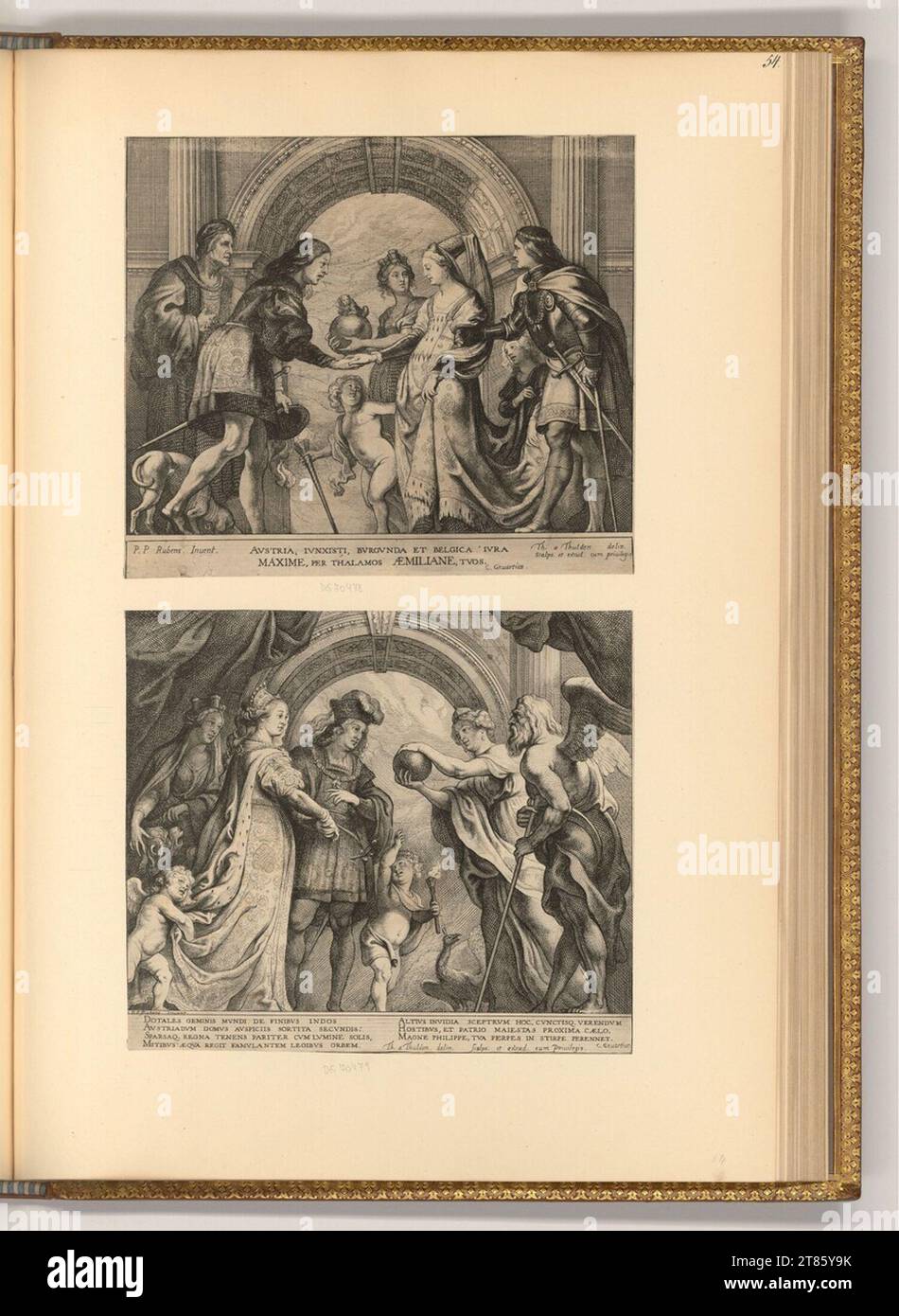 Theodor van Thulden (Engraver) The marriage of Archduke Maximilian of ...
