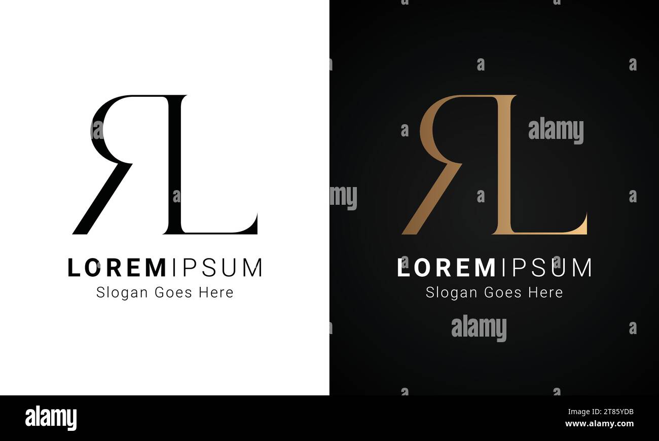 Rl letter logo design hi-res stock photography and images - Alamy