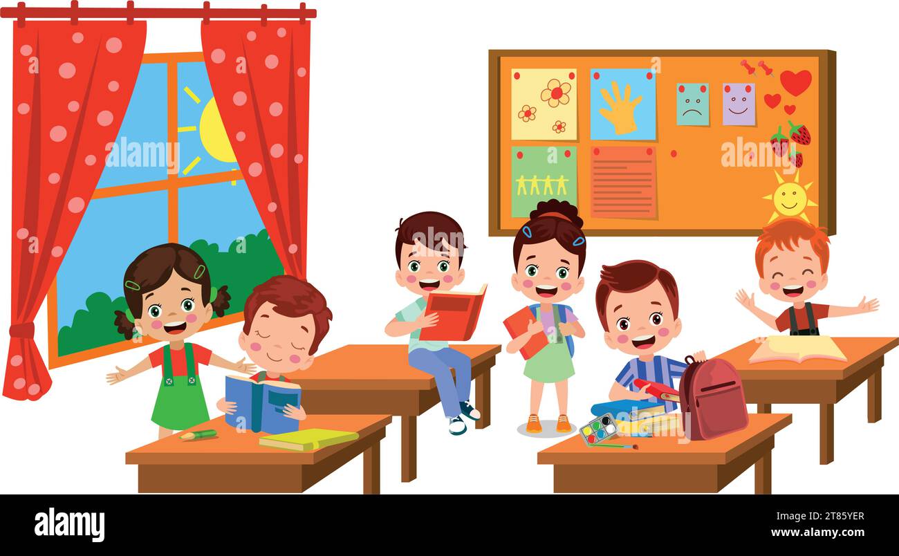 Classroom games illustration Stock Vector Images - Alamy