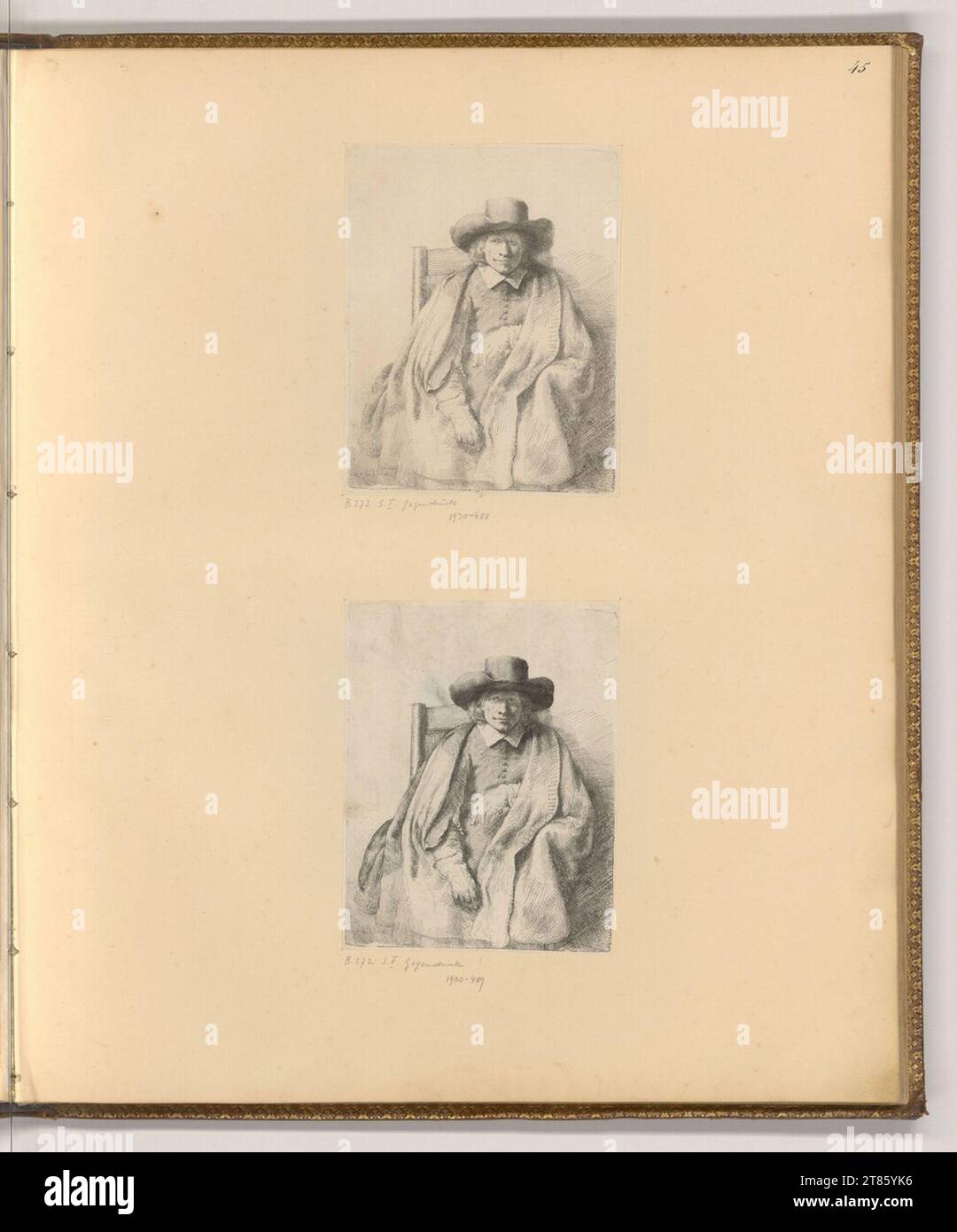 Rembrandt Harmensz. van Rijn (Engraver) Portering clement the boyhe ...