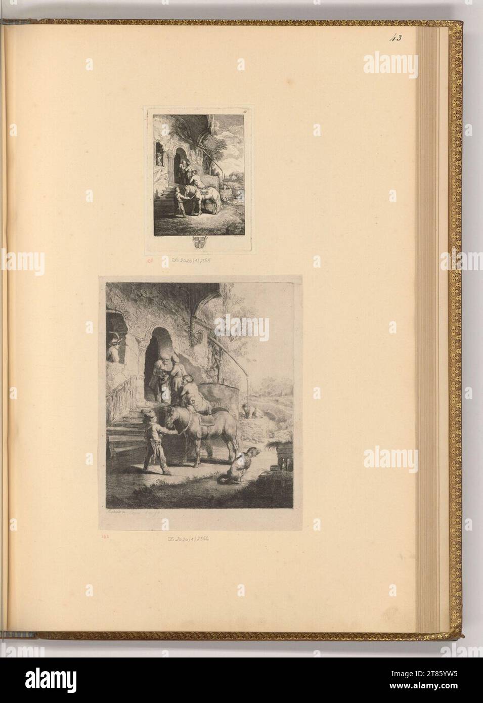 Louis Binet (Engraver) The parable of the merciful Samaritan. etching ...