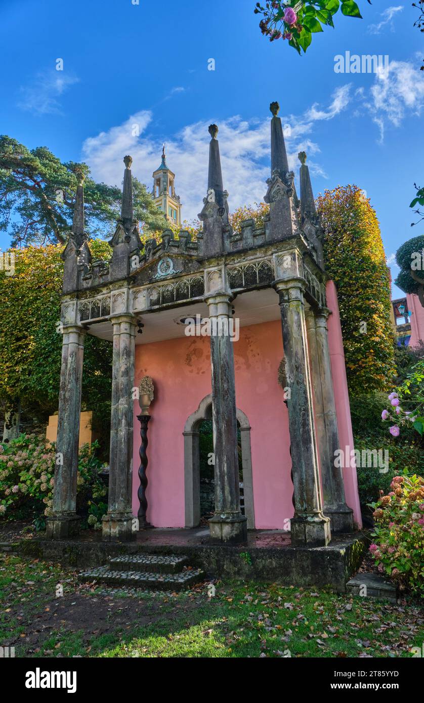 The Gothic Pavilion on the Central PIazza at Portmeirion, Gwynedd ...