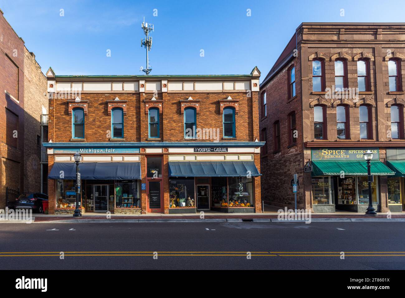 Commercial building in Marquette, United States Stock Photo - Alamy