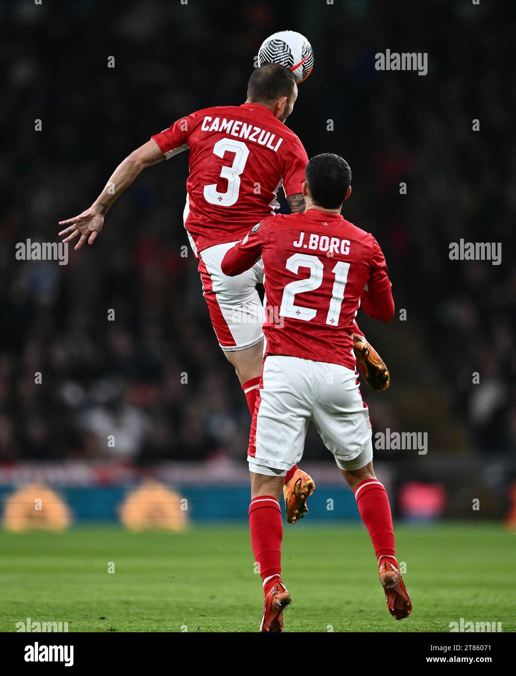 LONDON, ENGLAND - November 17: Ryan Camenzuli of Malta, Jean Borg of ...