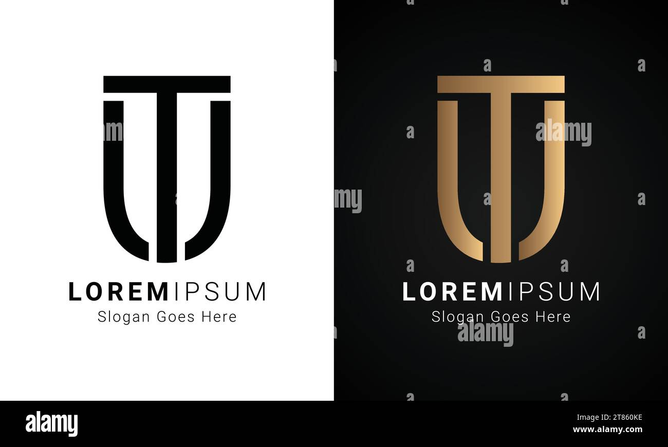 Ut letter logo design hi-res stock photography and images - Alamy