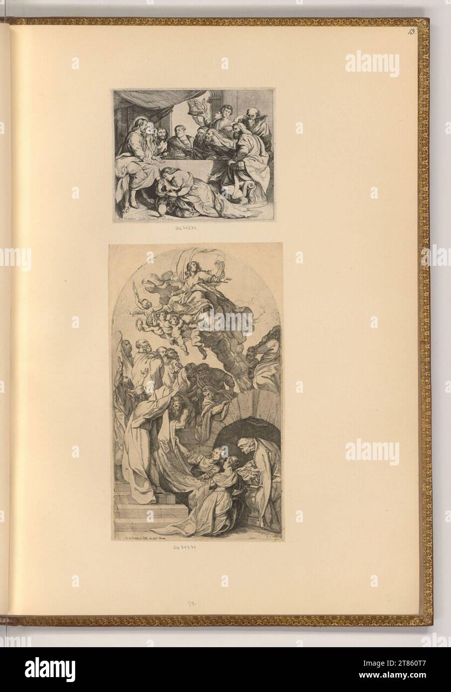 Willem Panneels (Engraver) Guard at Simon; Mary in the sky. etching ...