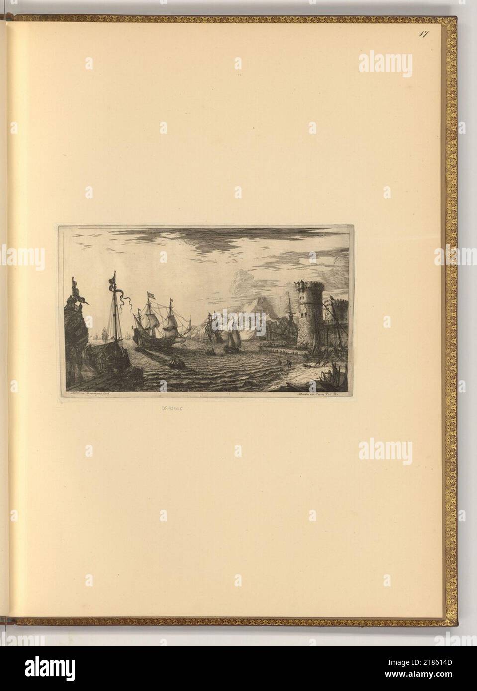 Matthieu van Plattenberg Sea port with sailing ships. etching 1620-1650 ...